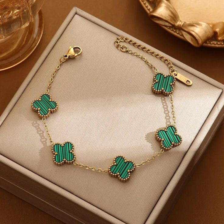 Pulsera Trebol Van Cleef 🍀+Caja de Regalo🎁 – Compra Versatil